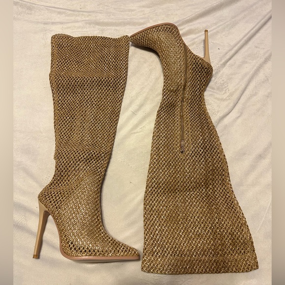 Shoes | Tan Thigh Boots | Poshmark